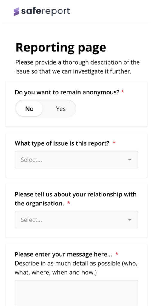 SafeReport - Whistleblower Software for compliance programs